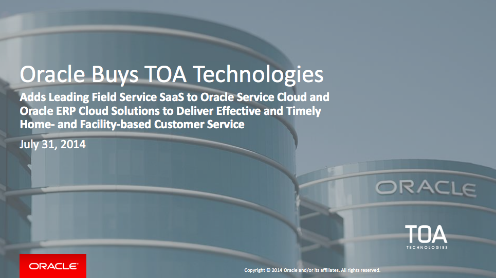 Oracle adquire fornecedora de soluções para gestão de serviços de campo ...