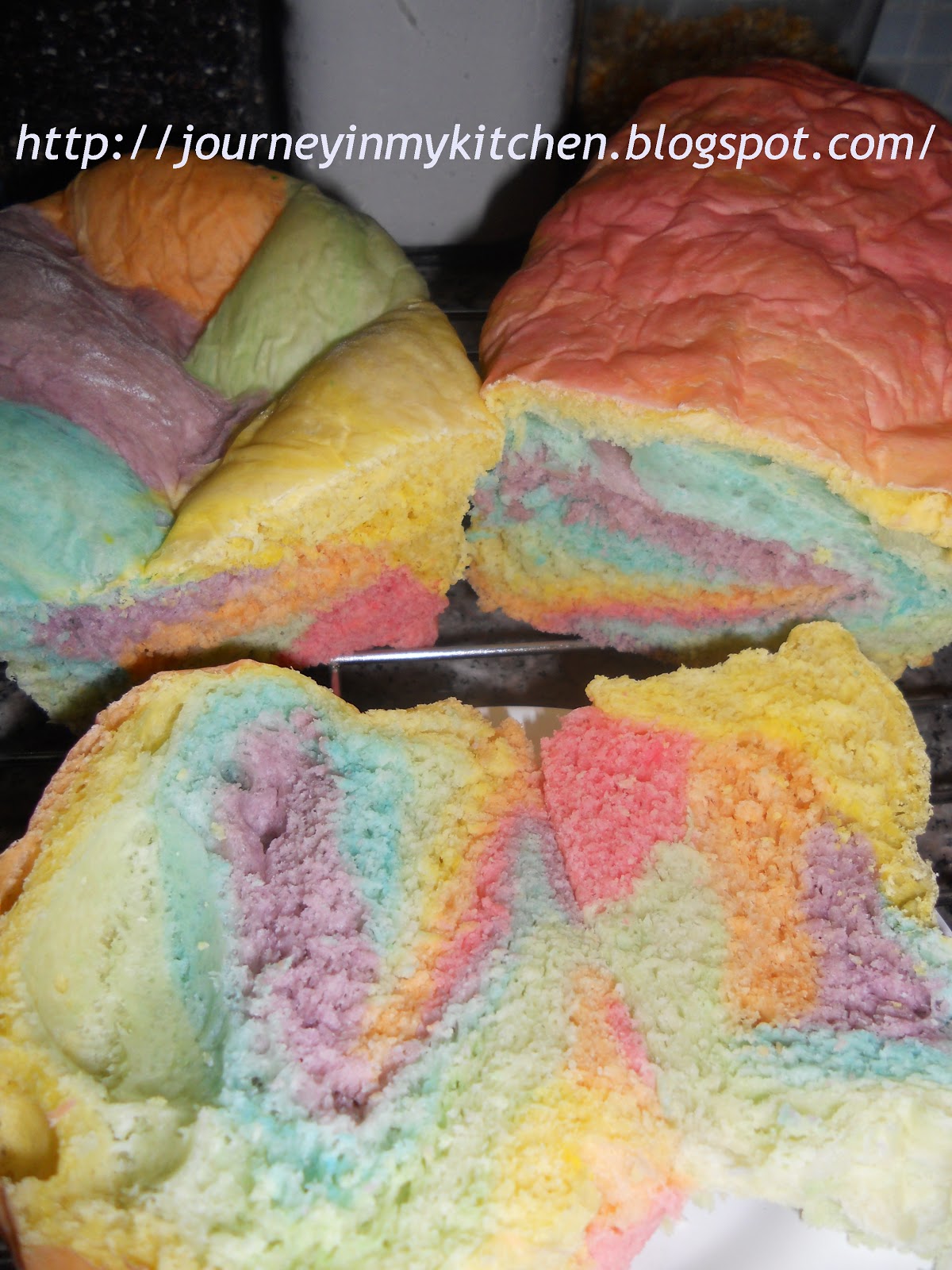 Journey in My Kitchen: Rainbow Bread