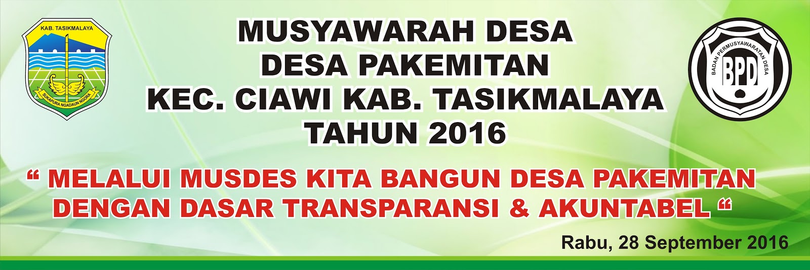 Spanduk Musyawarah Desa - KARYAKU