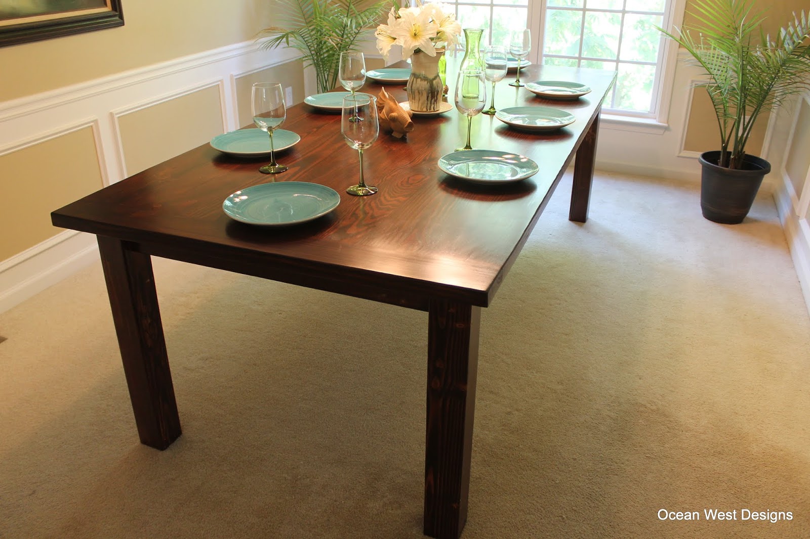 Ocean West Designs: "CHARLESTON" Farmhouse Table