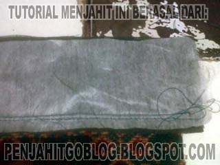 cara membuat variasi jahitan benang timbul atau benang stik