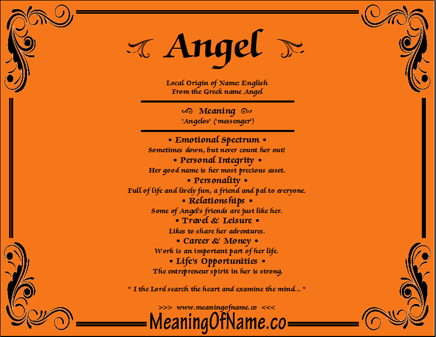 Angel Meaning Of Name Angel Meaning Of Name