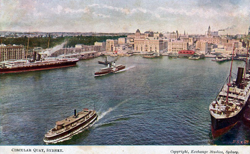 transpress nz: Circular Quay, Sydney, then and now