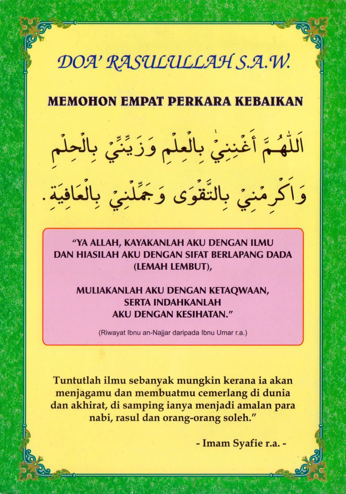 SHAH BLOG: Doa Rasulullah SAW