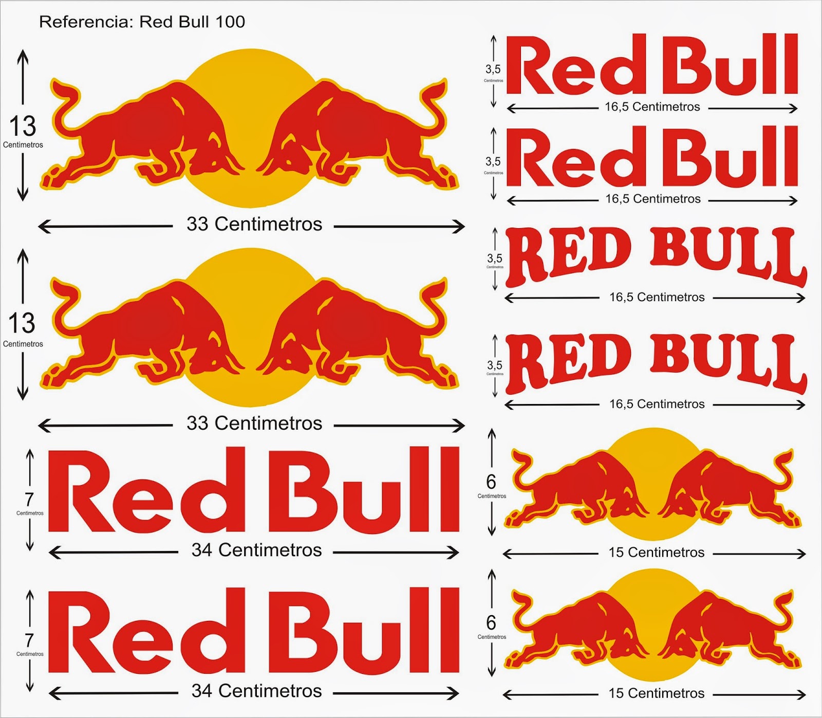 PEGAMAX 33 Adhesivos Para Motos: KIT RED BULL Referencia RED BULL 100