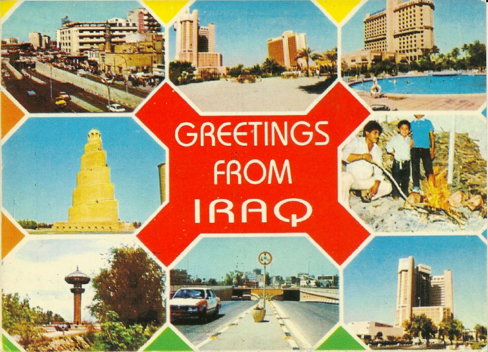 Postcards A world Travelogue: Two Capital Cities Tehran and Baghdad