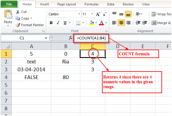 Excel Count Countif Countifs Counta and Countblank Function