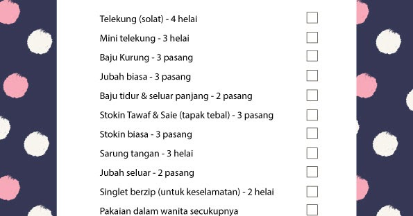 SOFIA ELLEN: Persediaan Pakaian Haji Bagi Jemaah Wanita