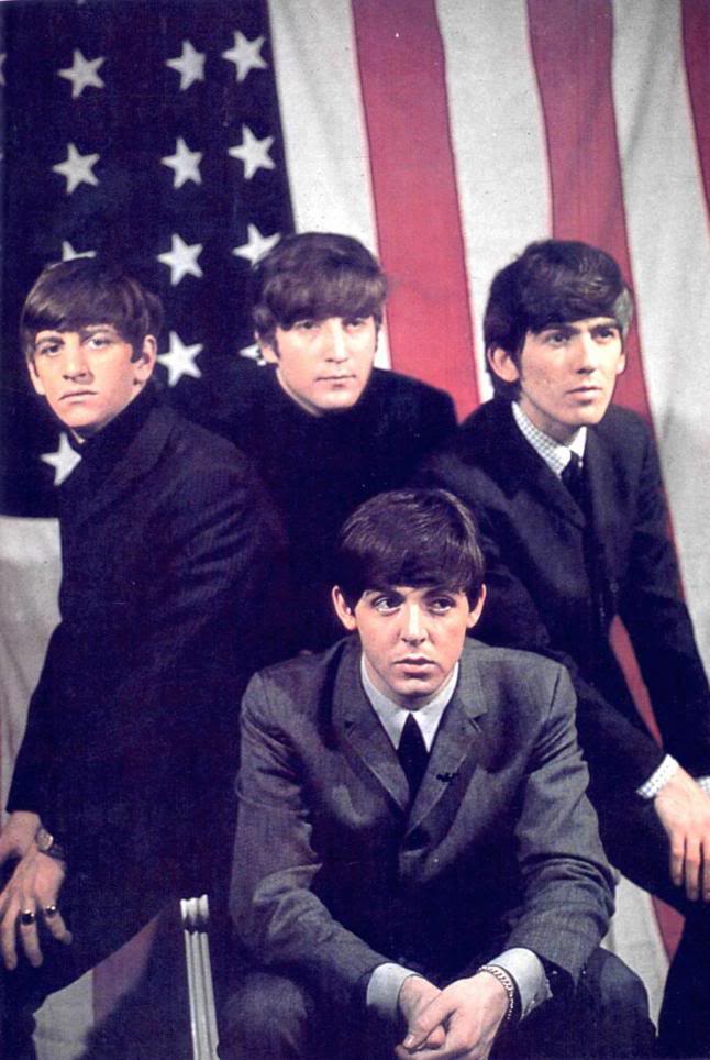 Meet the Beatles for Real: Liverpudlians in front of an American flag ...