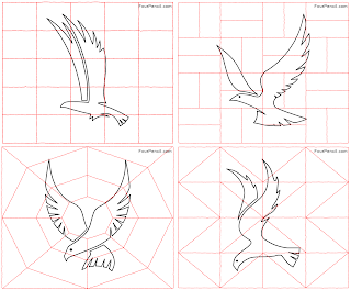 Four grid: Free printable Eagle grid line drawing worksheet/activity ...