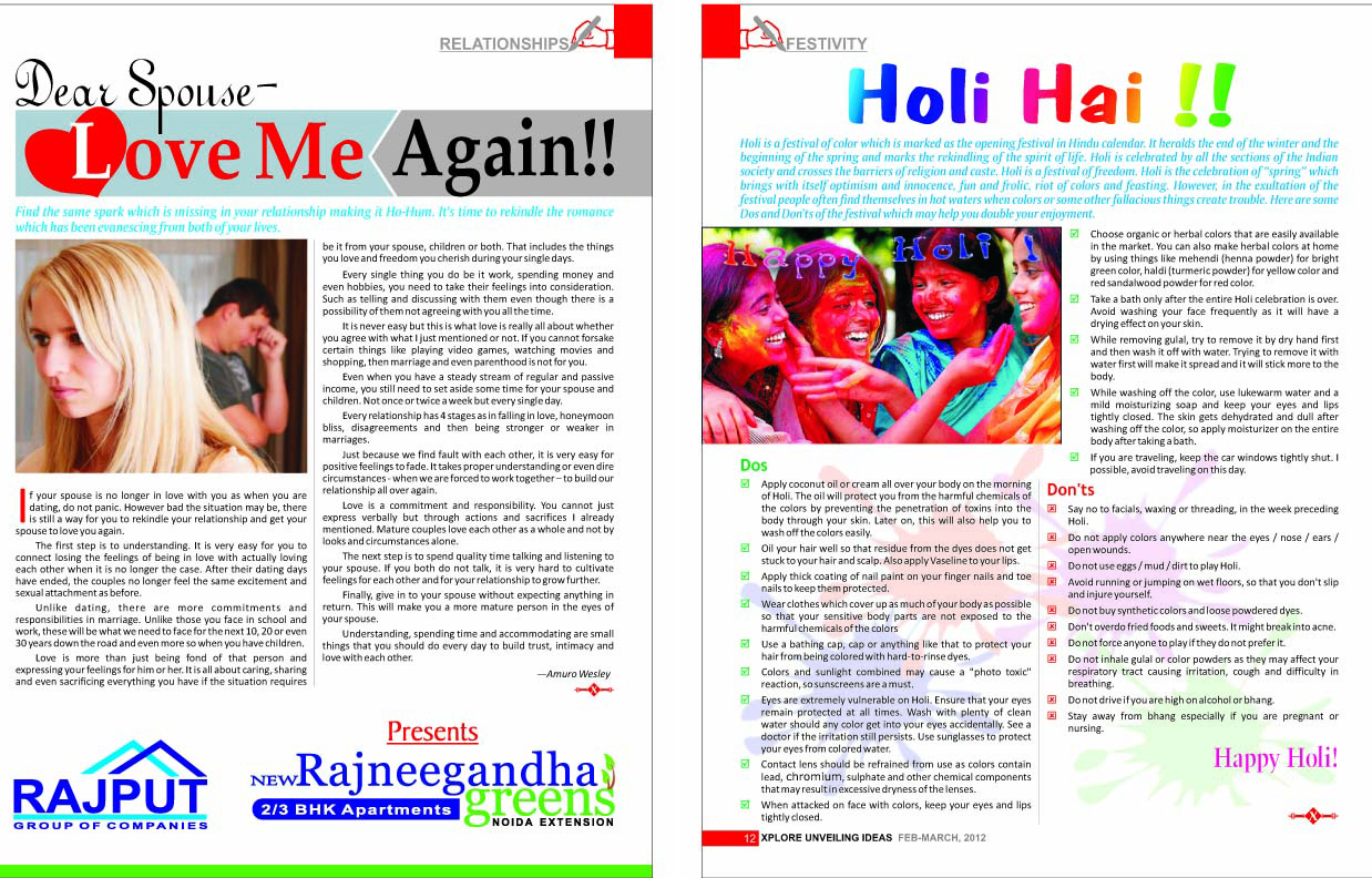 Sharafat Ali Portfolio: Magazine & Book Page Layout