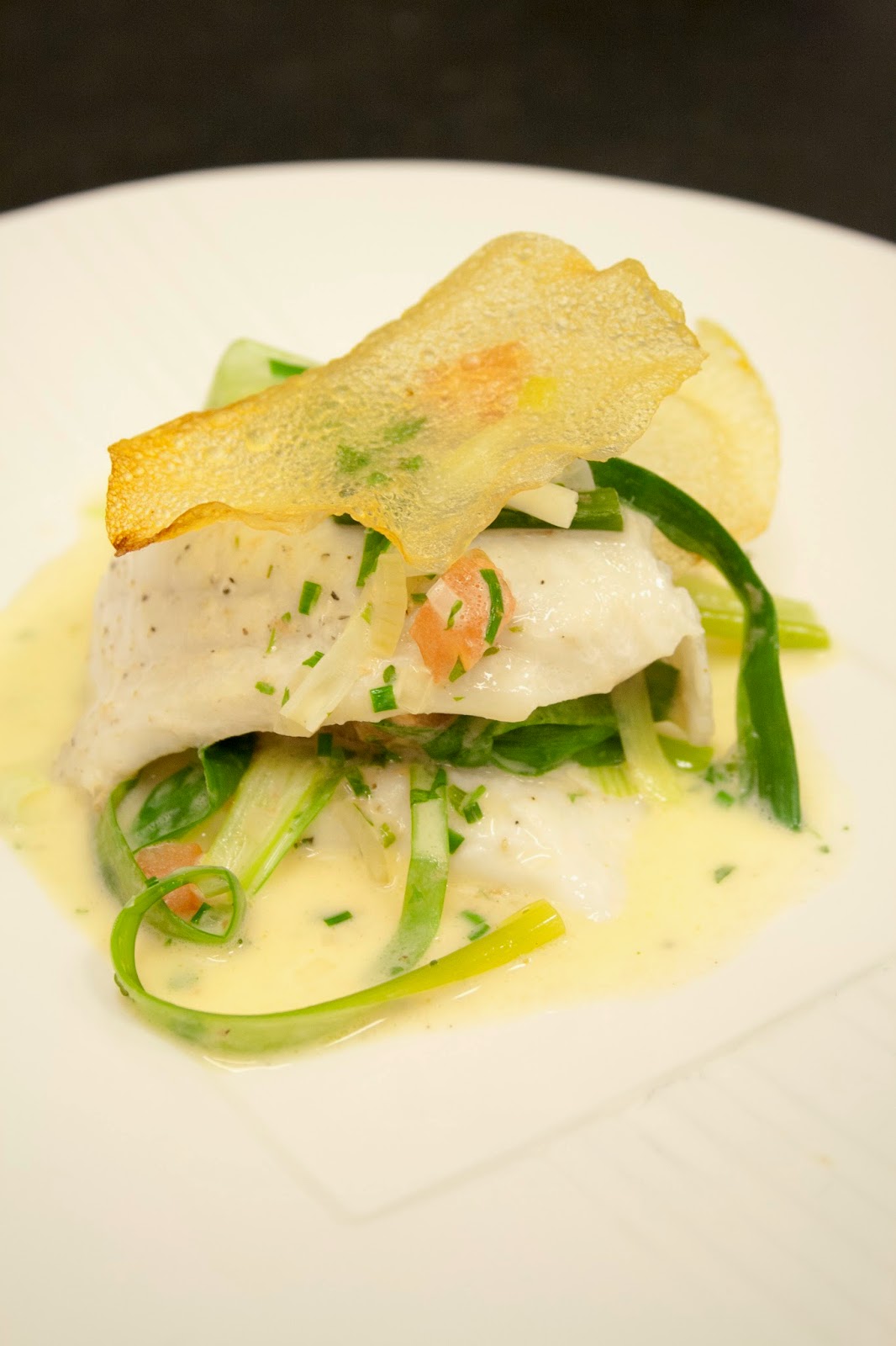 Griet, krokante aardappel, jonge ui, tomaat - Hap en Tap