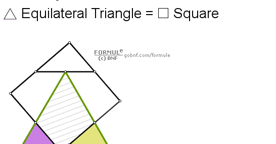 Equilateral triangle = Square | Education Idea