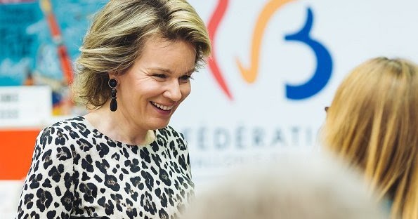 Queen Mathilde visited the 50th edition of Brussels' Book Fair ...