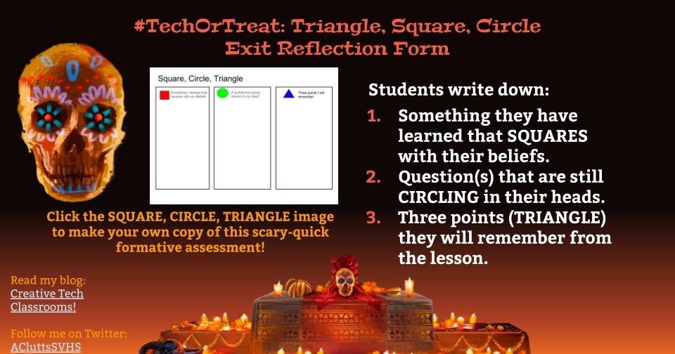 Creative Tech Classrooms: #TechOrTreat Triangle, Square, Circle Reflection