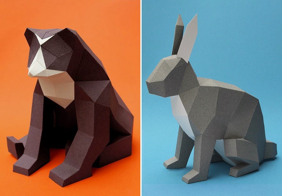 Simply Creative: Geometric 3D Paper Sculptures by Estudio Guardabosques