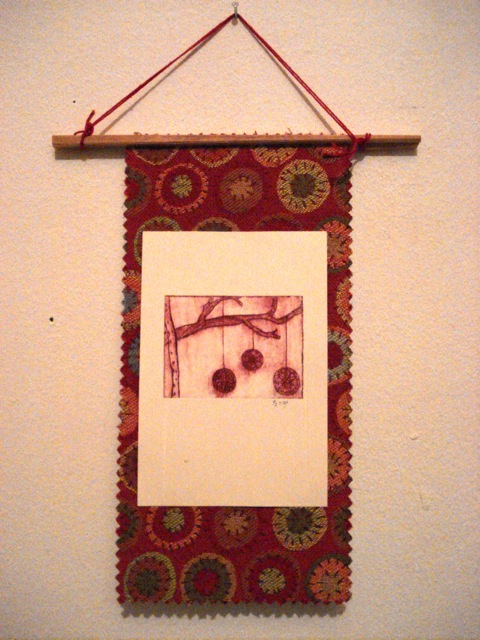 illustration/drypoint/nakomie: Christmas cards / printmaking