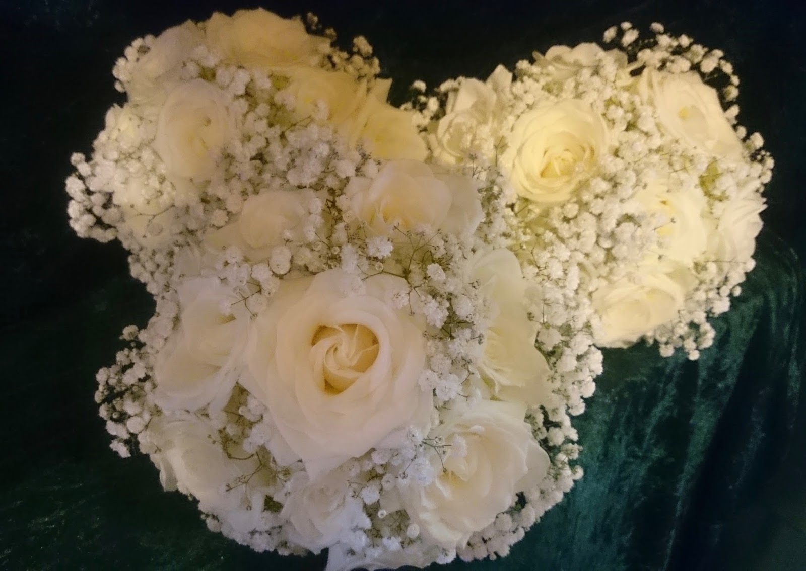 Sandra's Flower Studio.: Ivory and dusky pink rose wedding posies