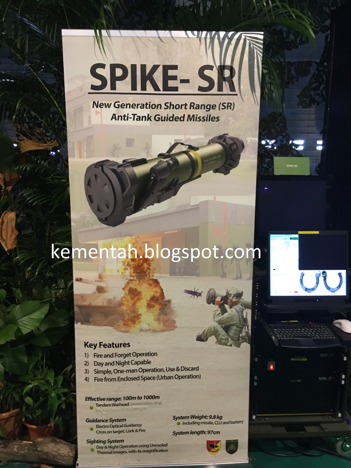 Senang Diri: Singapore Army unveils Rafael Spike SR missiles