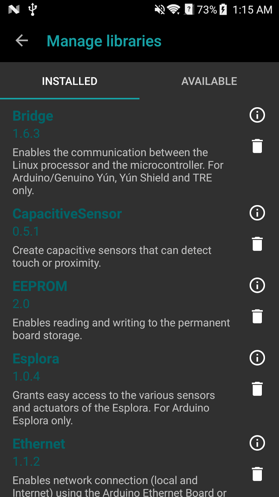 Library Manager ArduinoDroid Arduino ESP8266 ESP32 IDE For Android Library Manager ArduinoDroid Arduino ESP8266 ESP32 IDE For Android