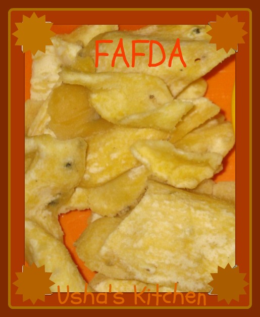 USHA'S KITCHEN: Fafda is a Gujarati and Rajasthani snack