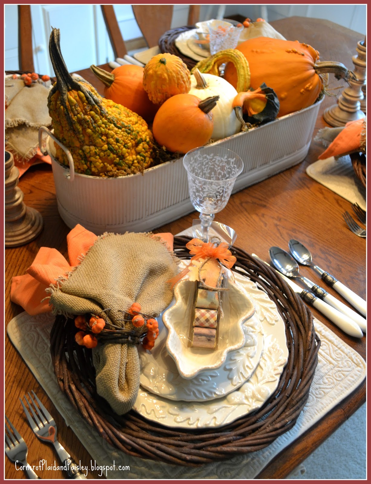 Welcome Fall Color - Corner of Plaid and Paisley