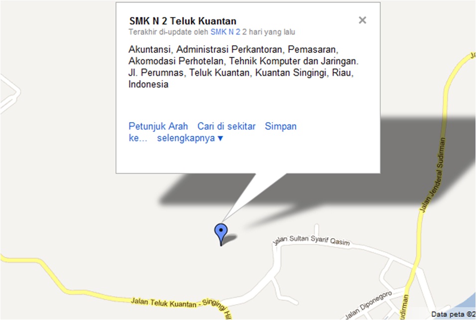 SMK N 2 Teluk Kuantan di Peta | SMK N 2 Teluk Kuantan| Kab. Kuantan ...