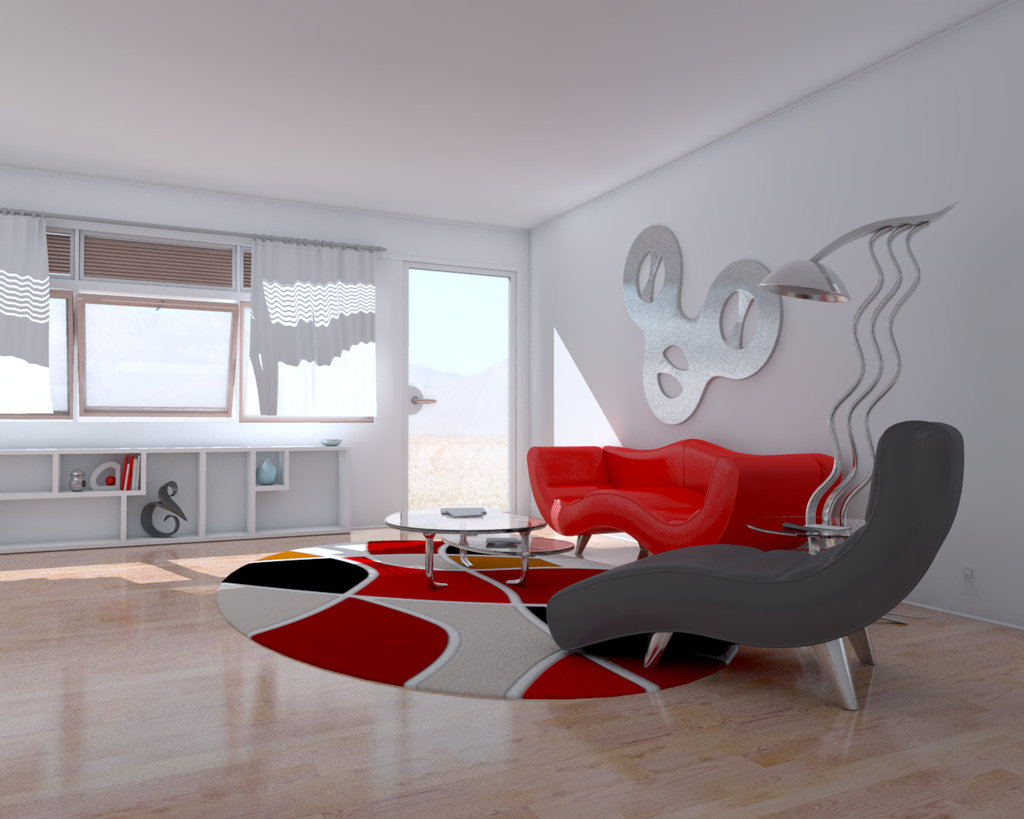 decora y disena: 10 Fotos de Decoración de Salas Modernas Color Rojo
