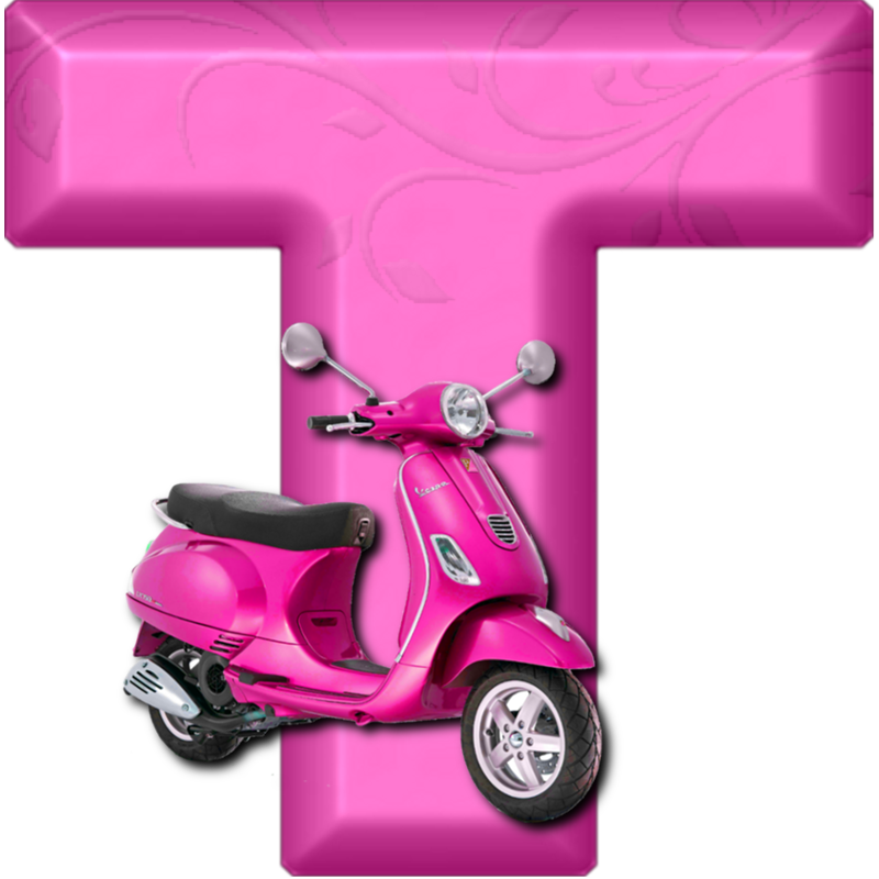 M. Michielin Alphabets: ALFABETO ROSA DE MOTO, PINK ALPHABET MOTO ...