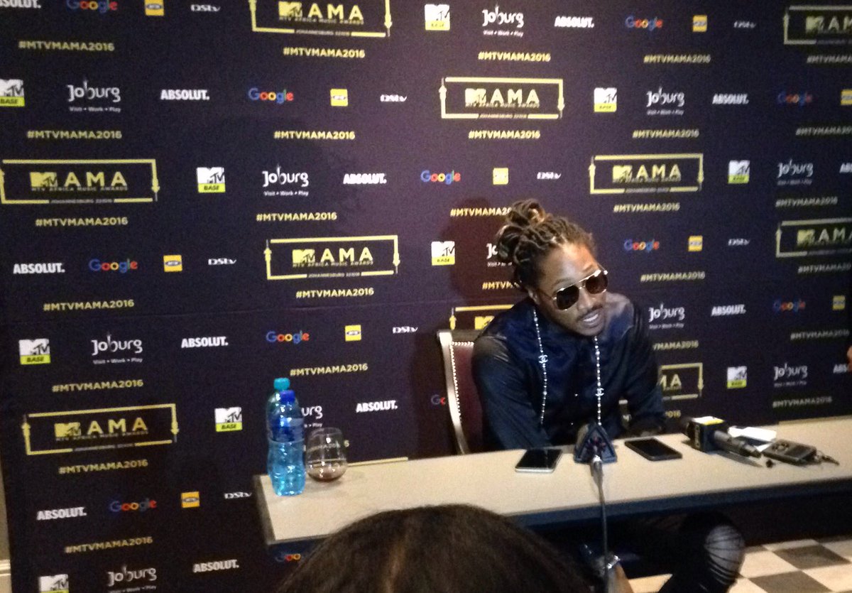 American Rapper, Future Arrives In South Africa To Headline #MTVMAMA2016