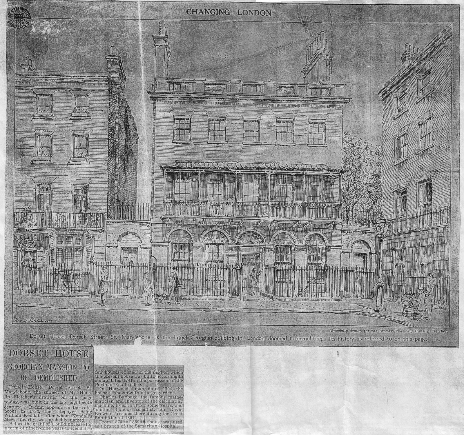Charles Babbage's First Difference Engine: Charles Babbage's House in ...