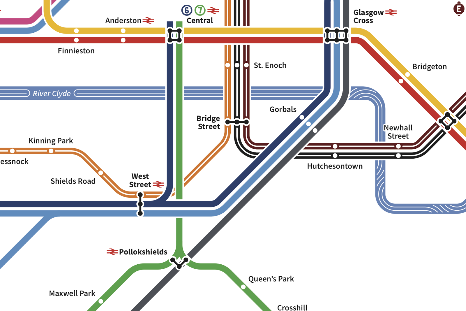 Angus Doyle Design: Glasgow Transport Map