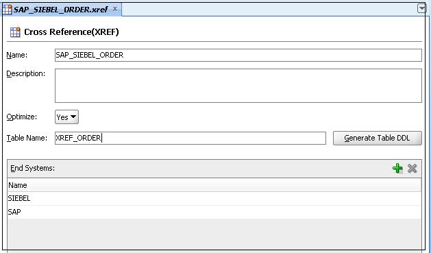 Storing the Cross reference data to a custom table - Oracle SOA Suite
