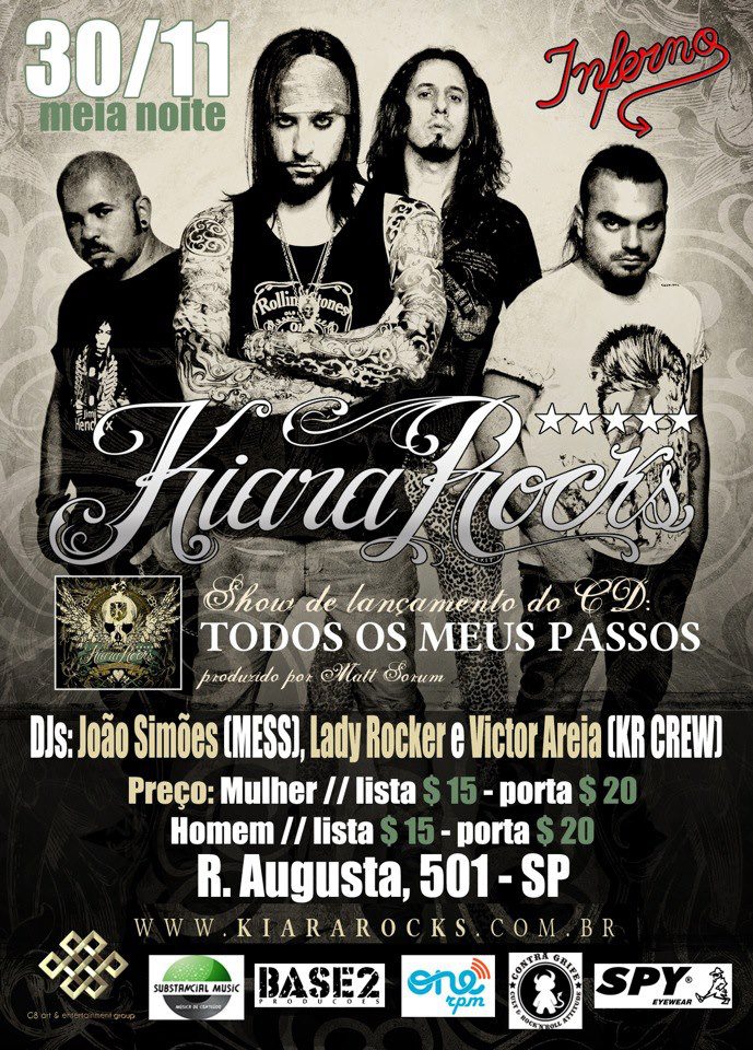 Kiara Rocks lançará novo álbum com show em SP