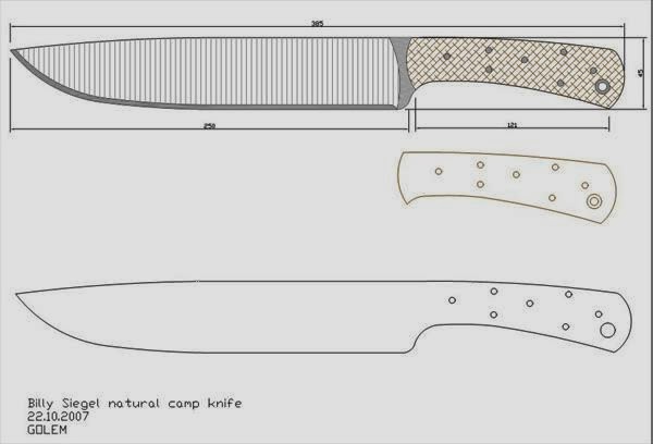 facón chico: Moldes de Cuchillos