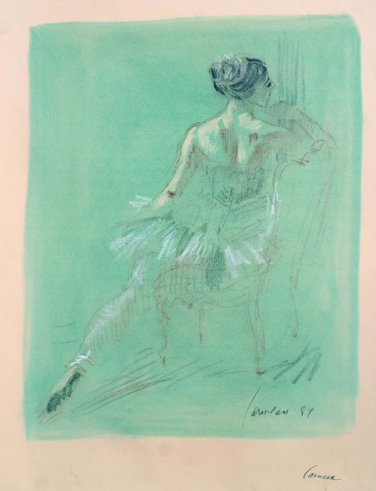 The Poetic Eye Blog: Harry Carmean drawings of ballet dancers