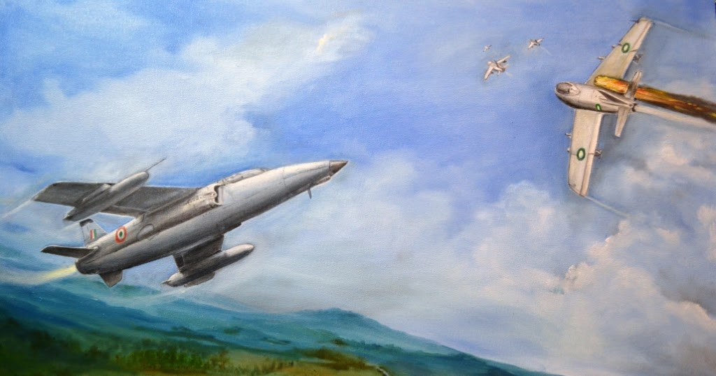 My paintings: IAF Gnat Vs PAF Sabrejet