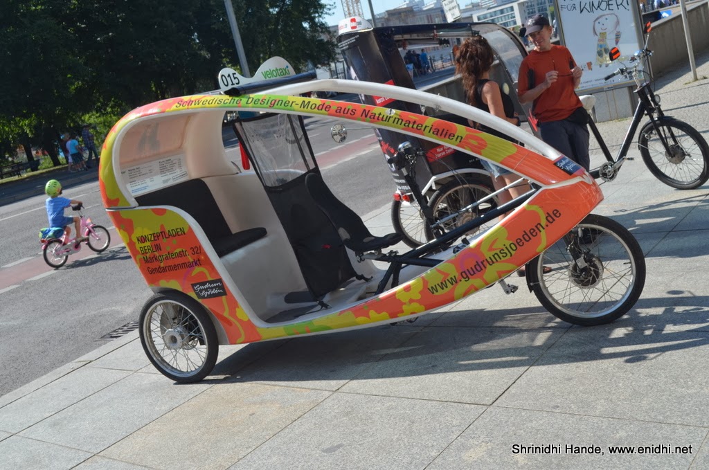 Velotaxi-Cycle rickshaws at Berlin - eNidhi India Travel Blog