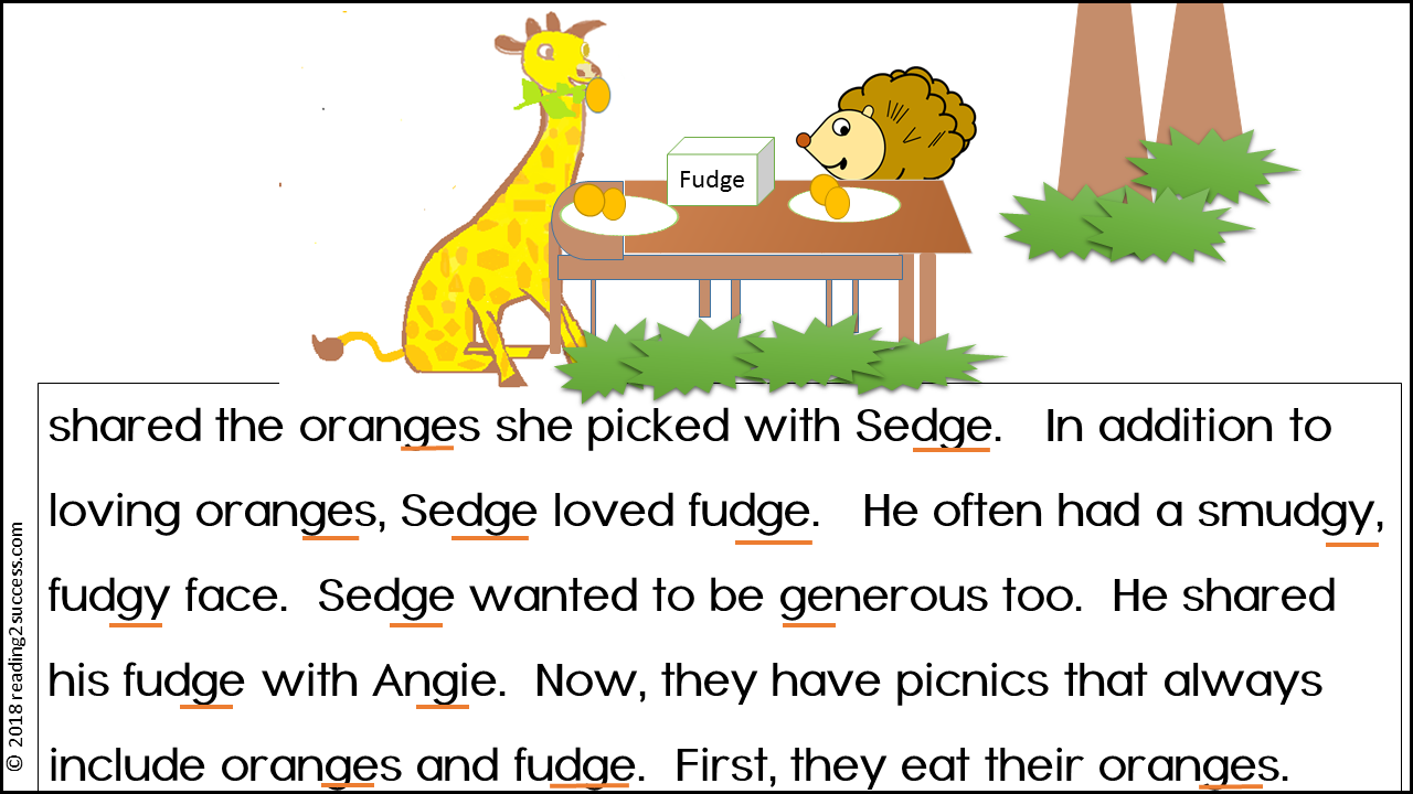 Reading2success: Soft g sound - Meet Sedge, the Hedgehog and Angie the ...