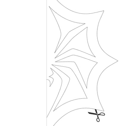Jack Skellington Spider Snowflake Template | Paper Origami Guide