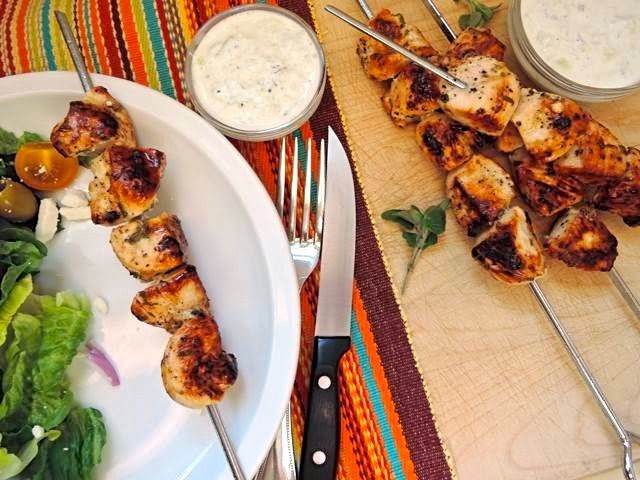 The Briny Lemon: Greek-Style Chicken Kebabs with Classic Tzatziki