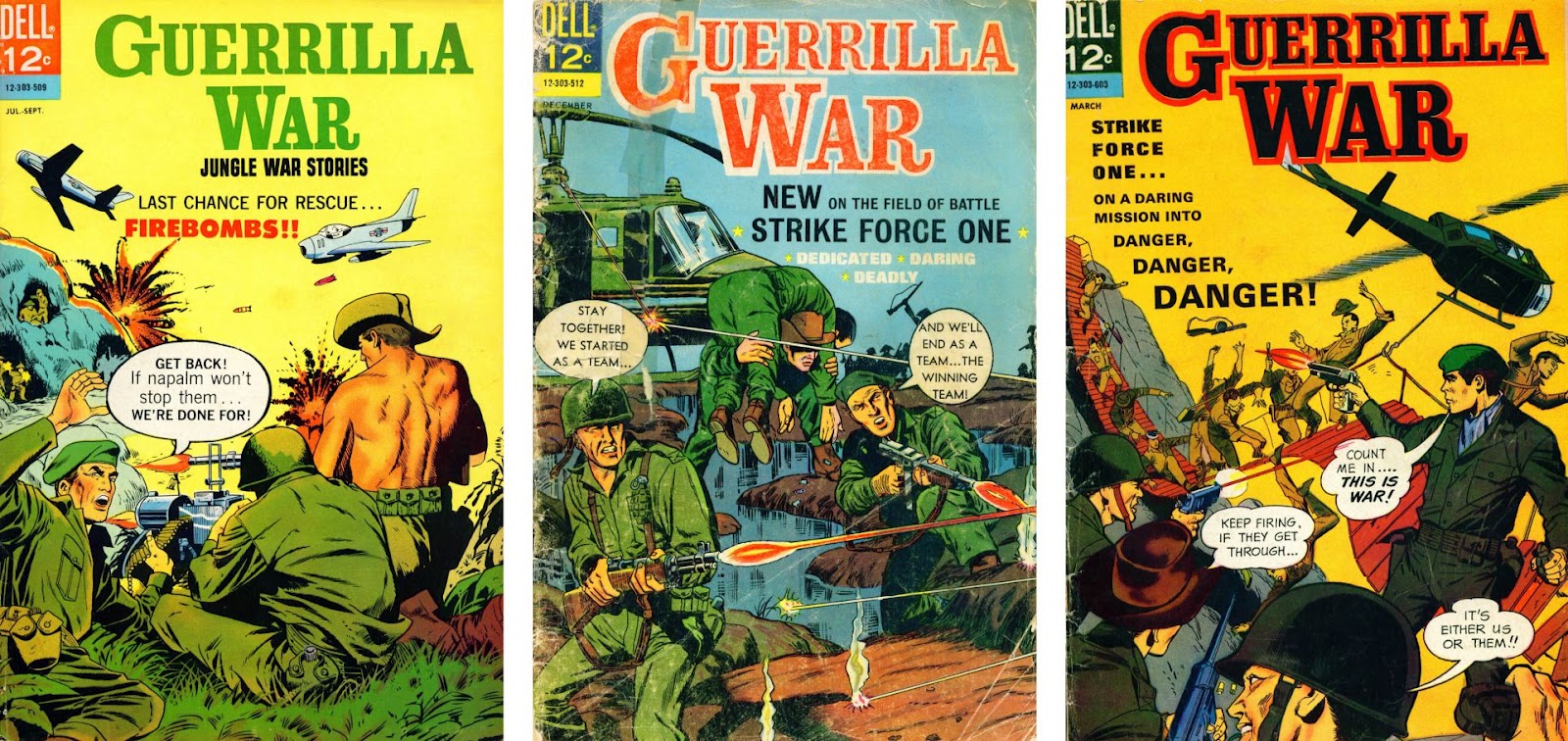 Old Comics world: Guerrilla War 12-14 (1965-66) - Dell