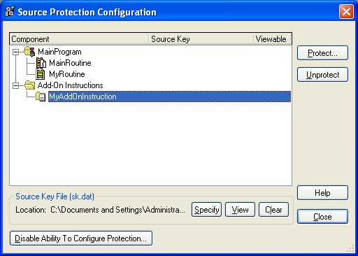 Source Code Protection in Studio 5000 Logix Designer