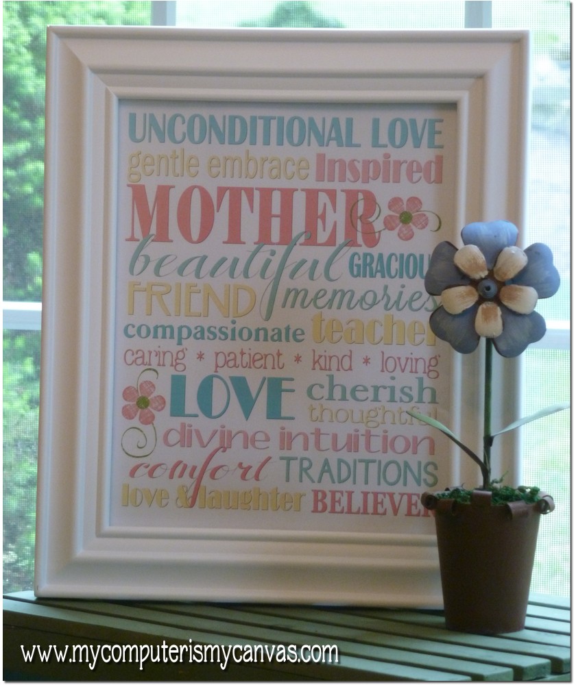 My Sweet Family & Mother's Day Subway Art... - My Computer is My Canvas