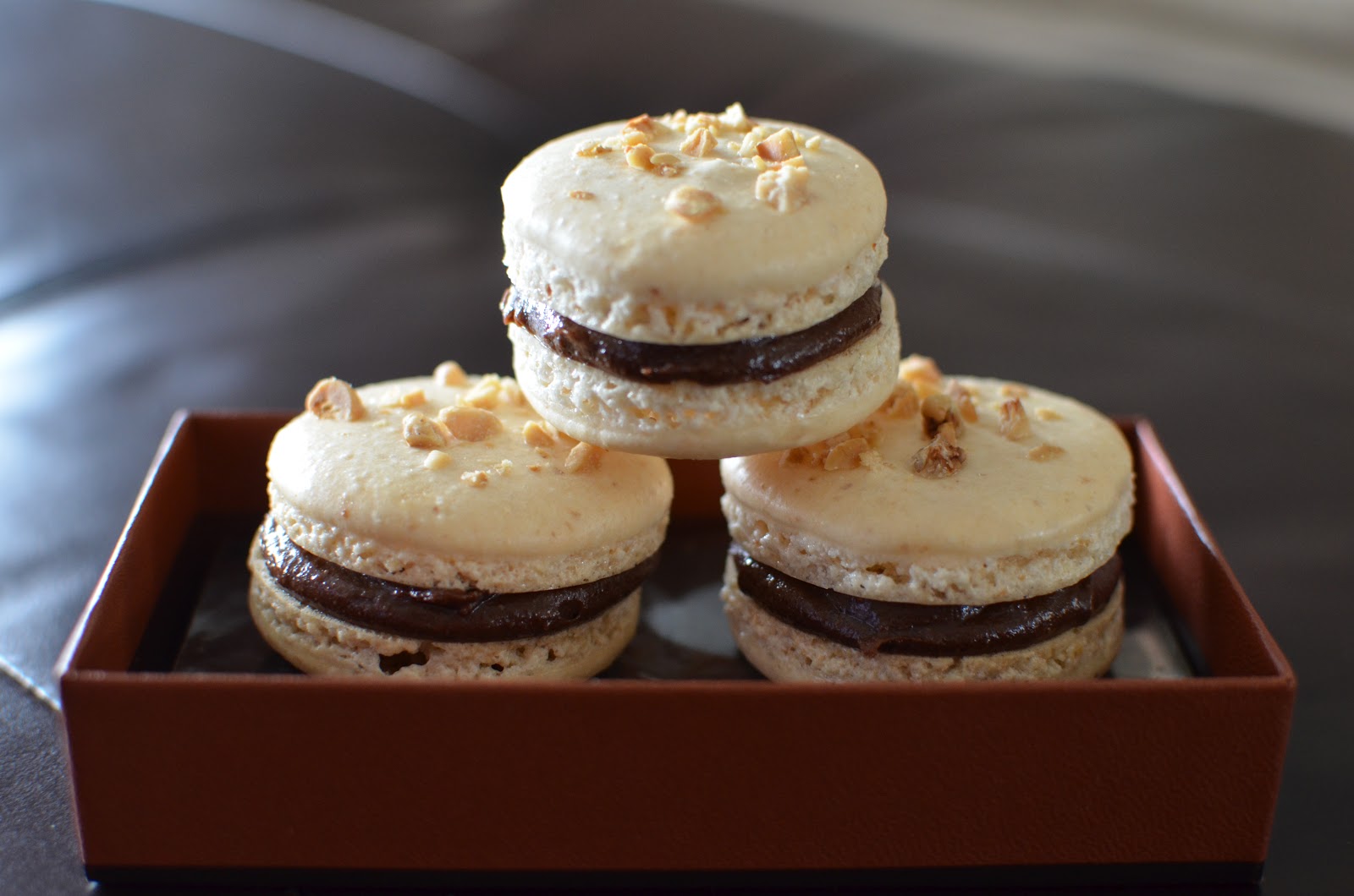 Playing with Flour: Hazelnut macarons with gianduja ganache