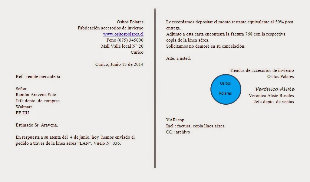 La última generación de las cartas :): carta de remisión