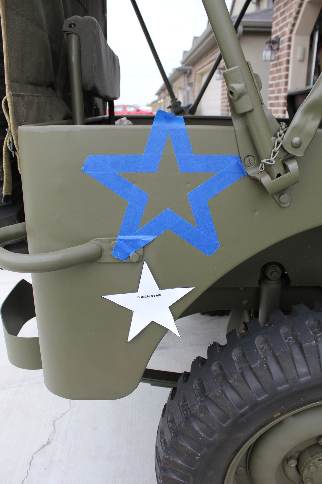 1943 Willys MB Jeep Restoration Project: Markings added