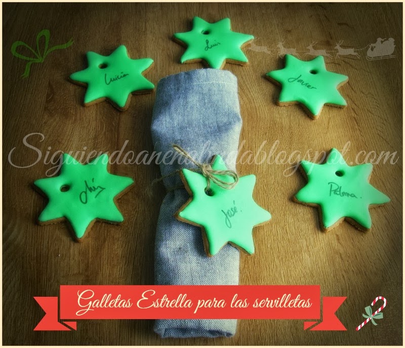 Siguiendo a Nenalinda: Galletas estrella para las servilletas .....