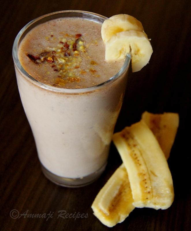Banana Nutella Milkshake | Indian Food Recipes | Ammaji Kitchen
