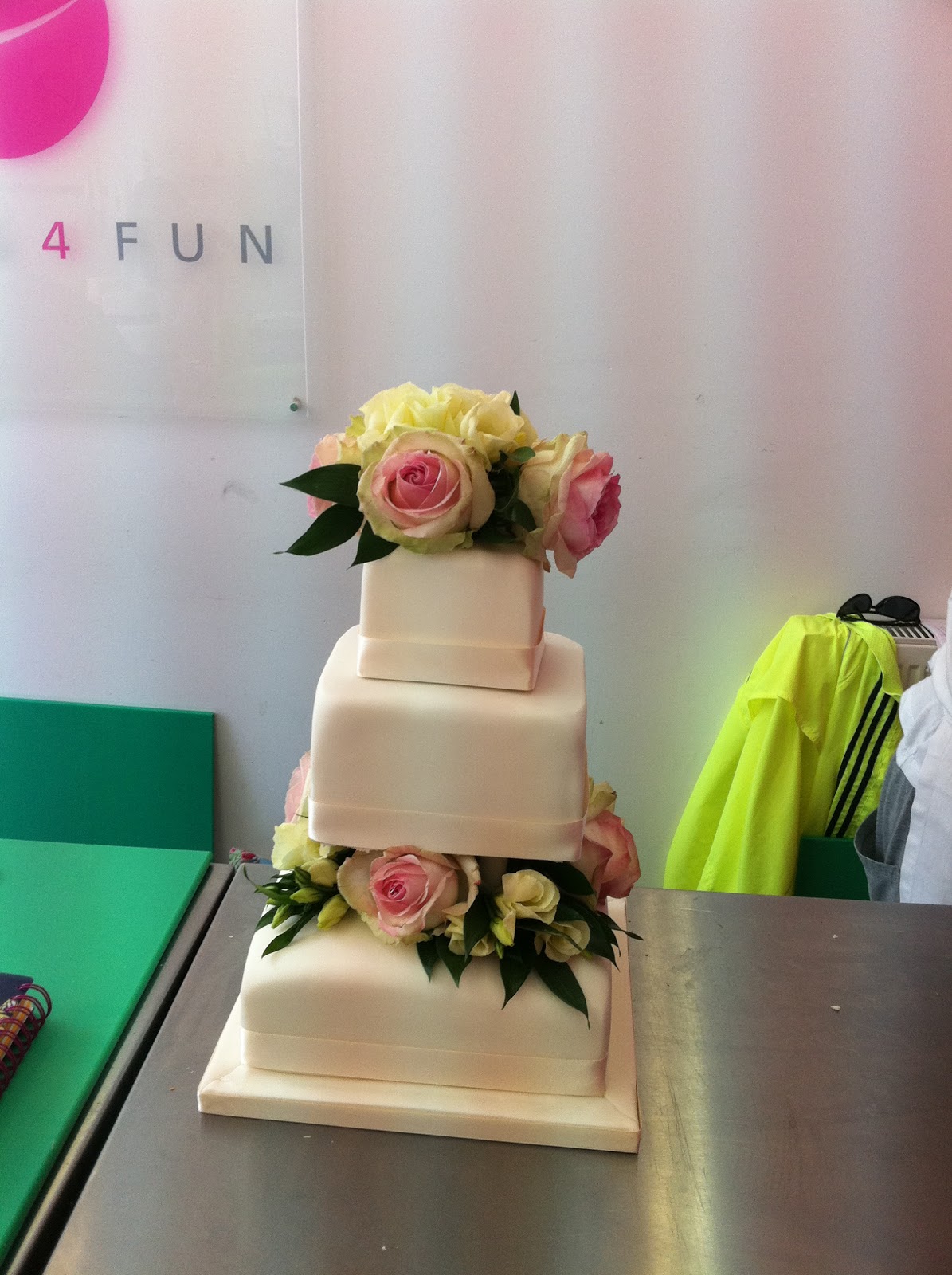 barefoot cakes: Fresh Flower Open Stack Cake